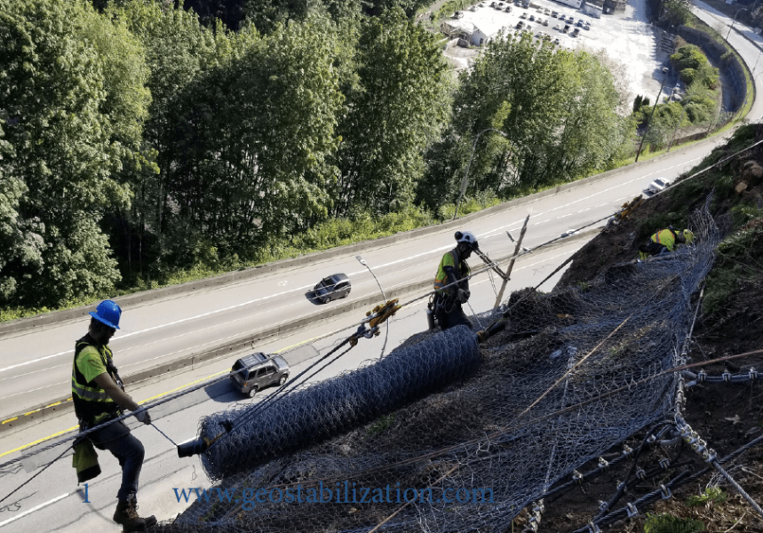 Draped Steel Mesh Replacement - Rock Barrier | GSI