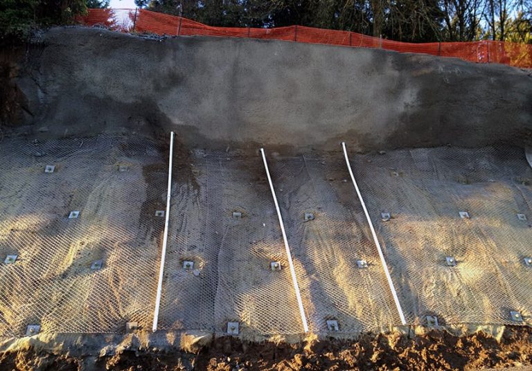 Soil Nail Wall, Rock Anchor, & Mesh - Emergency Slope Repair