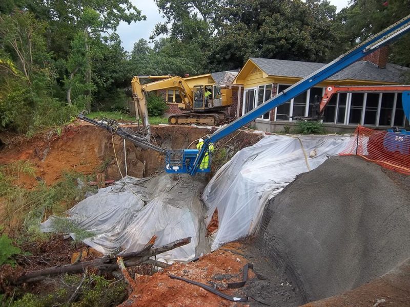 Shotcrete Wall - Bluff Stabilization | GeoStabilization